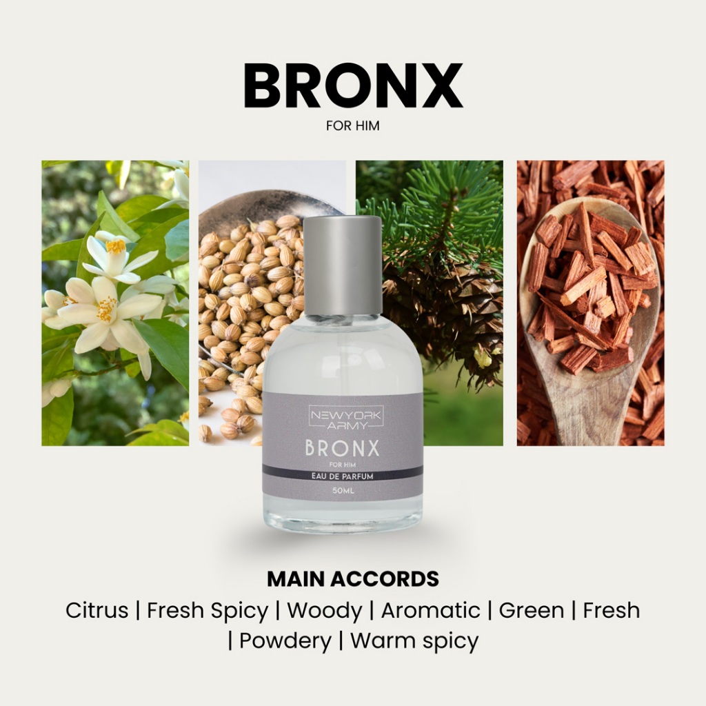 Newyork Army BRONX Eau de Parfum for Men 50ML Reformulated | Shopee ...