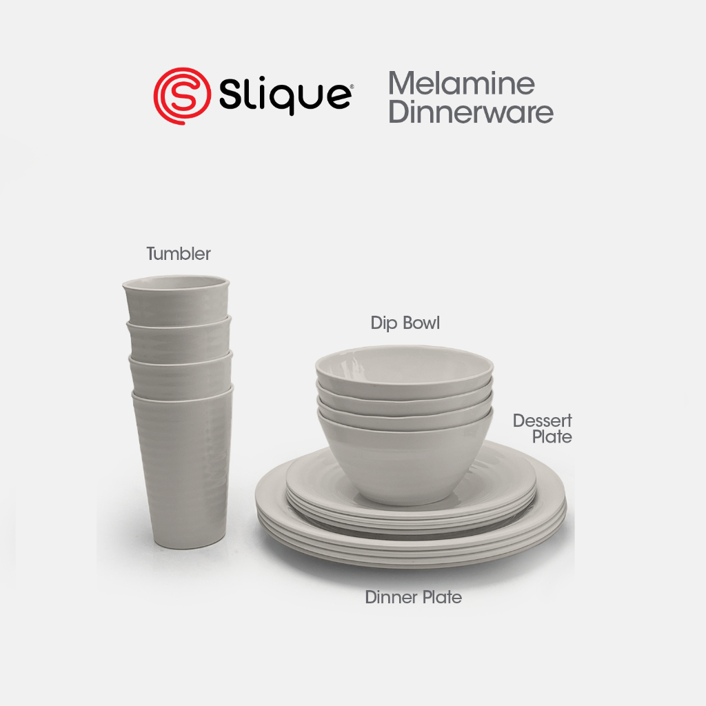 SLIQUE Melamine Dinner Plate, Serving Plate, Dessert Plate, Bowl ...
