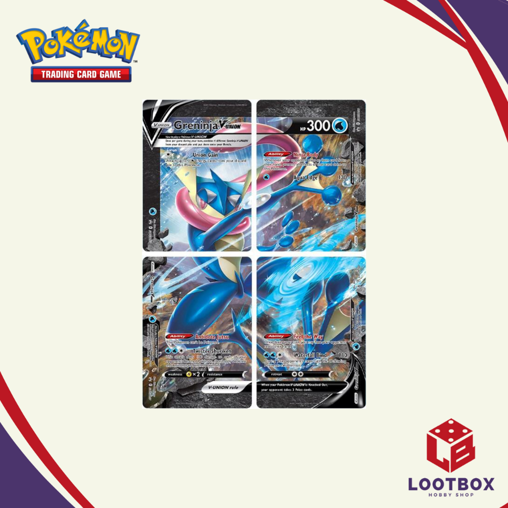 Pokemon Card Game: Greninja V Union (Set of 4 Promo) - Sword and Shield ...