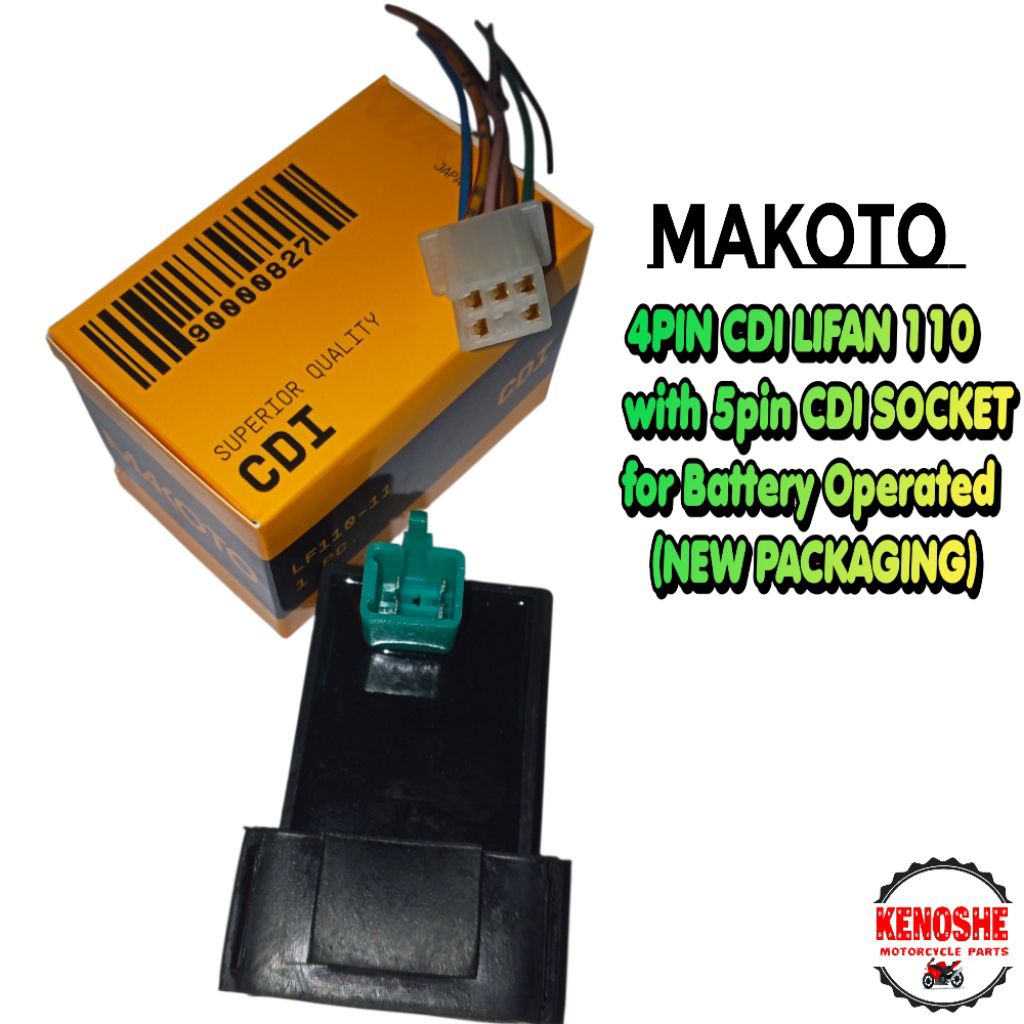 MAKOTO 4PIN CDI LIFAN110 with 5pin CDI SOCKET(NEW PACKAGING) | Shopee ...