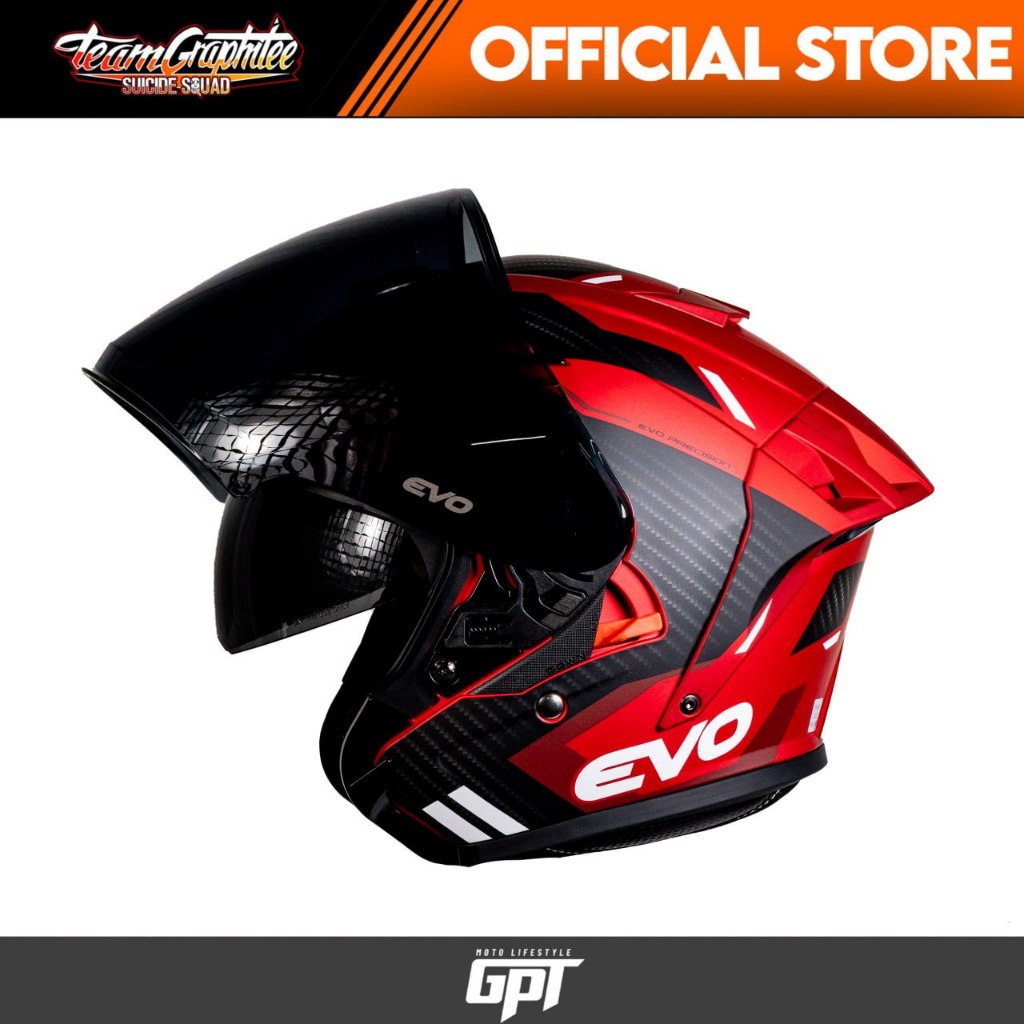 EVO HELMET TR-X RADIX HALF FACE DUAL VISOR | Shopee Philippines