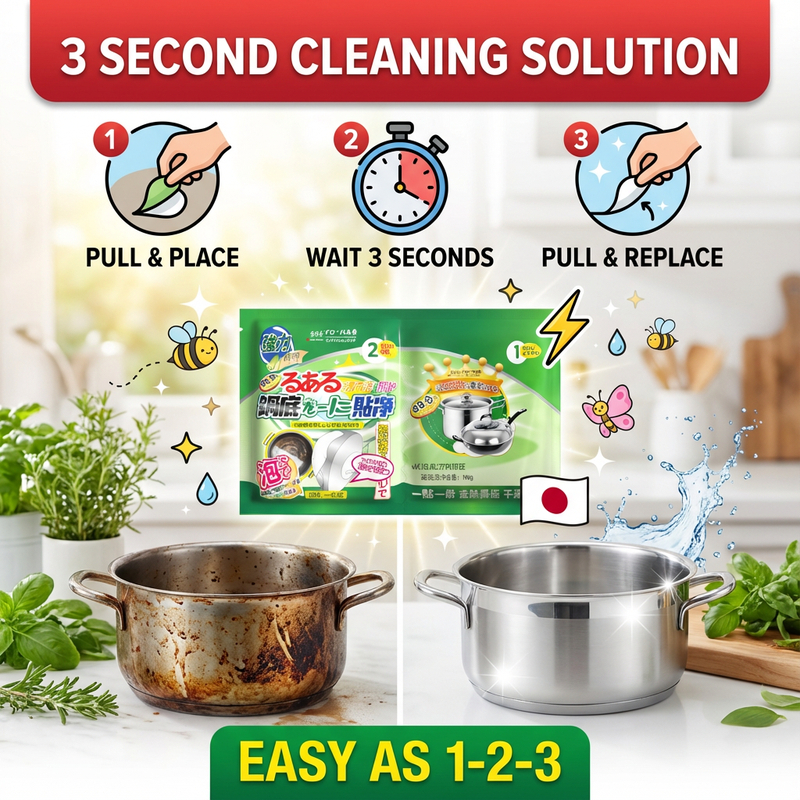 One wipe, done SM Pot bottom cleaner Pot base cleaner stain remover ...