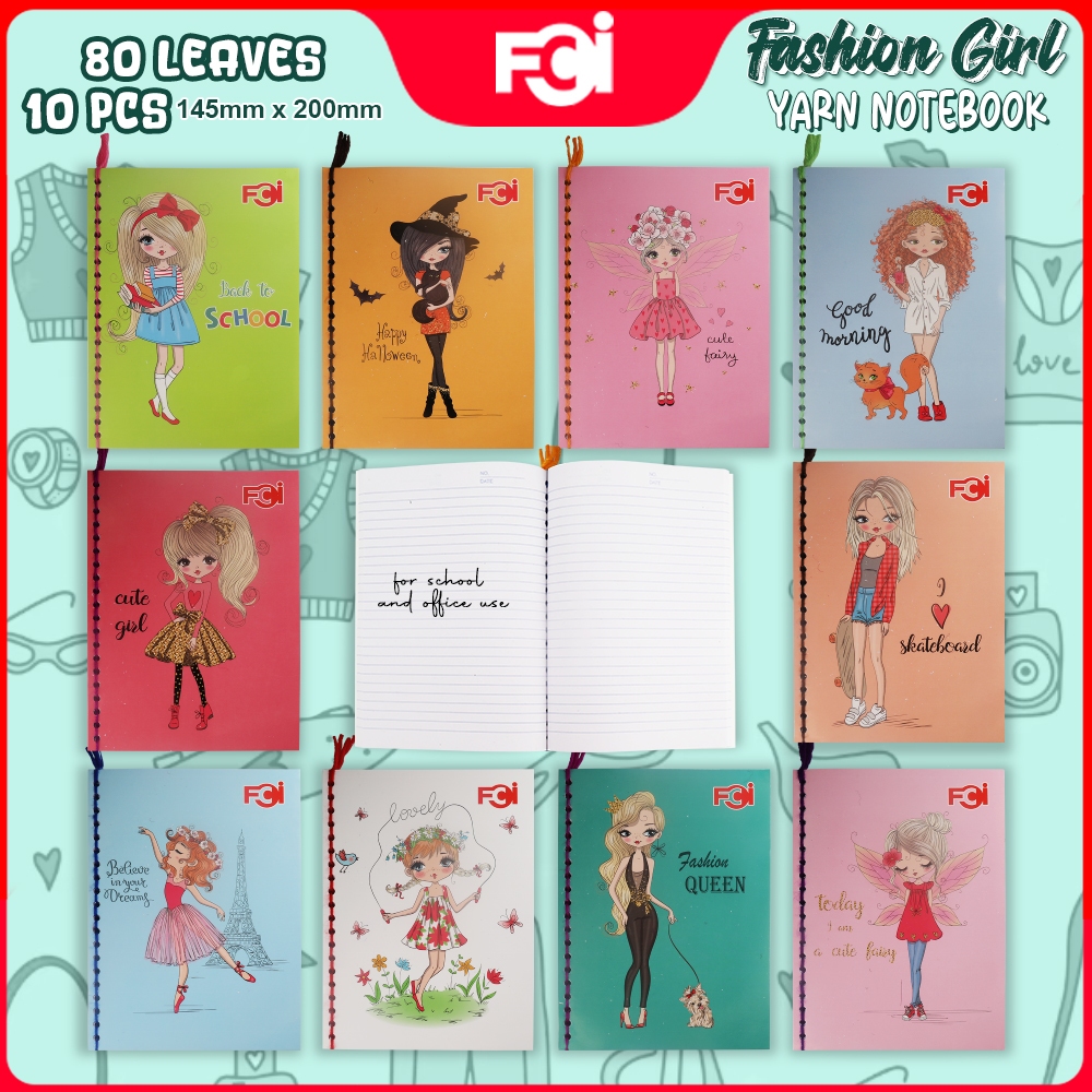 FCI Yarn Notebook with New Upgraded Cute Design, For Student's Use, 80 ...