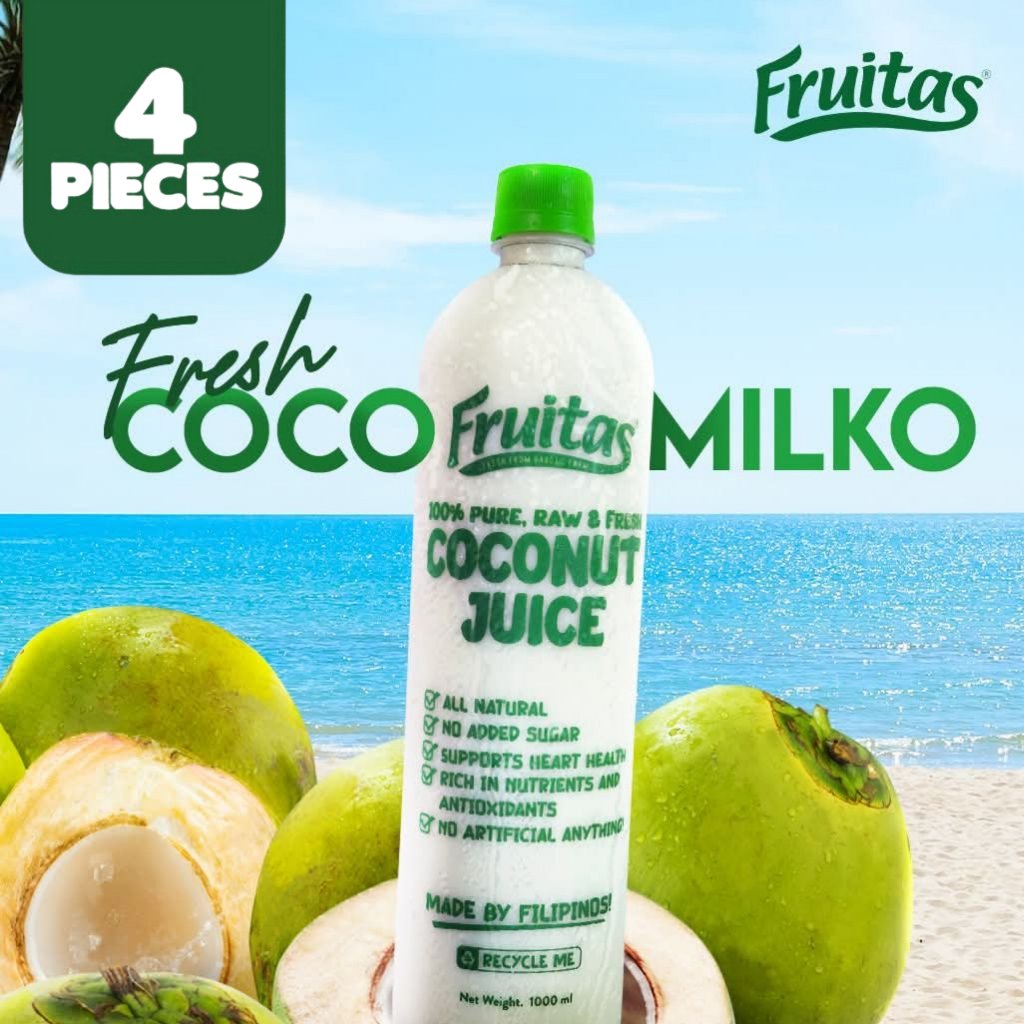 Fruitas Coco Milko (4 bottles) [Drink, Beverage, Coconut, Buko, Milk ...
