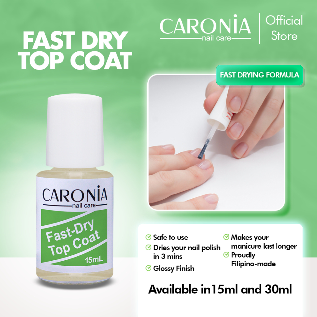 Caronia Fast Dry top coat in 15ml | Shopee Philippines