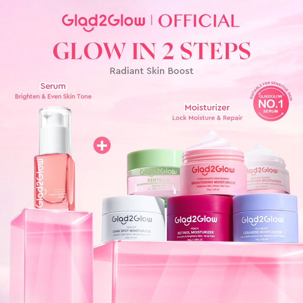 [G2G] Glad2Glow Brightening Set Aha Bha Pha/10% Niacinamide/5% Ceramide ...