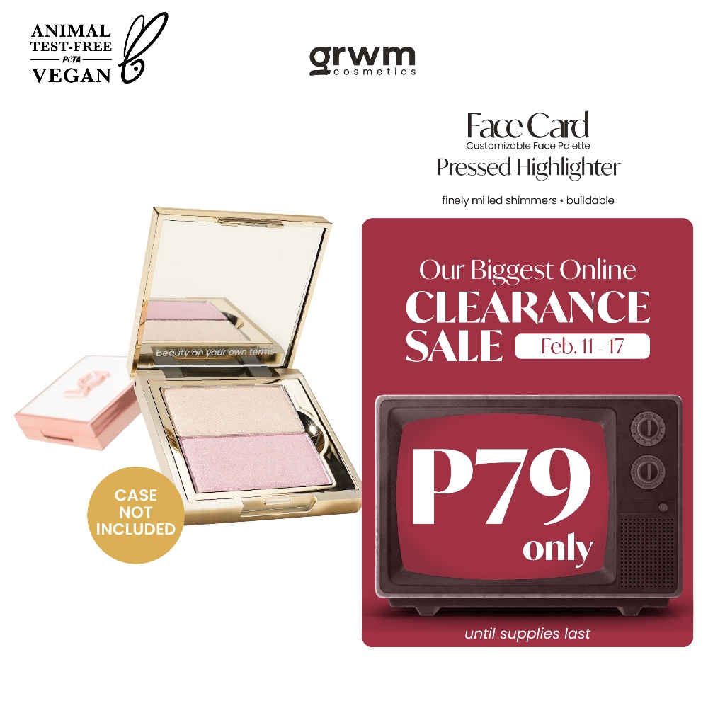 GRWM Cosmetics Face Card Pressed Highlighter [CASE NOT INCLUDED ...