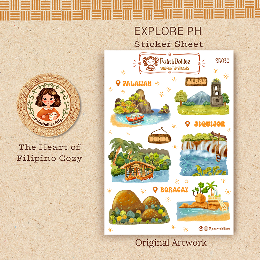 Explore PH Sticker Sheet, Philippine Tourist Spots Sticker Sheet ...