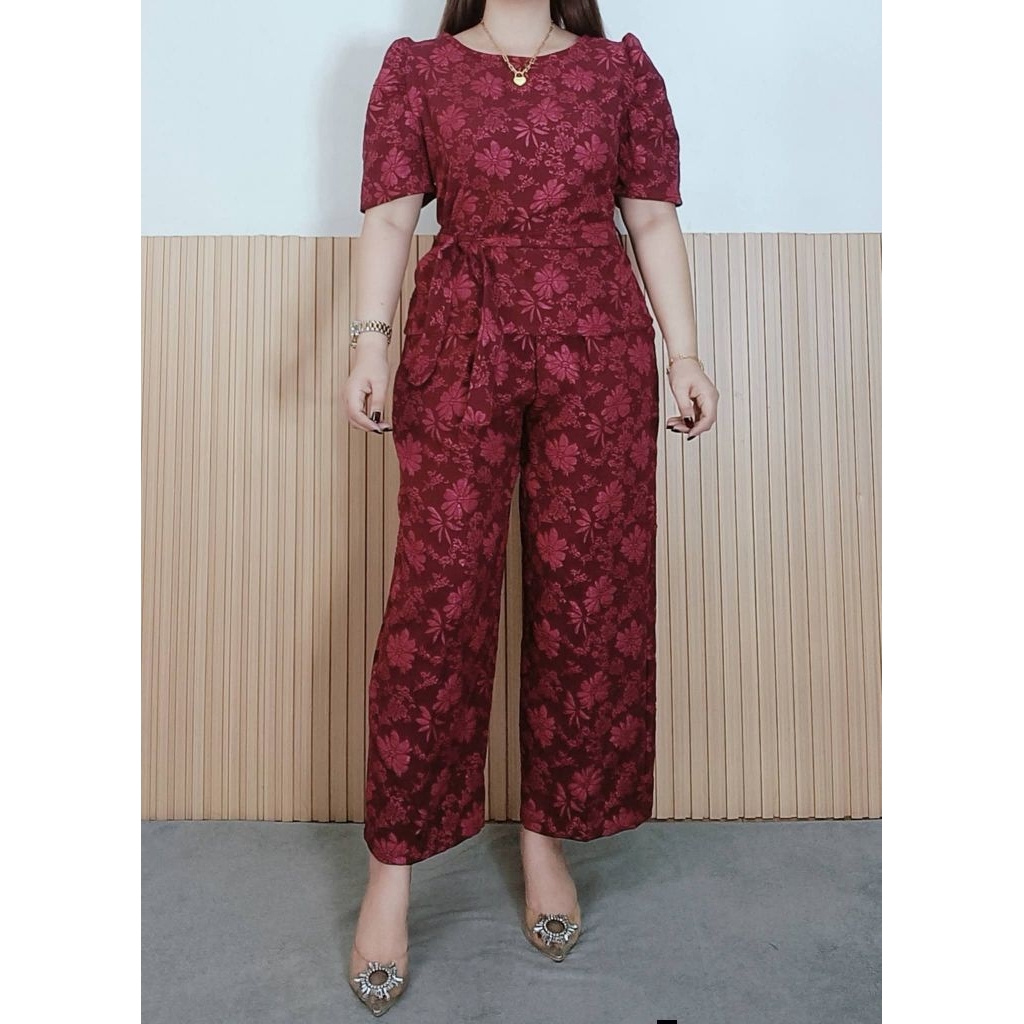 Filipiniana terno pants with 2side pockets | embossed fabric | Shopee ...