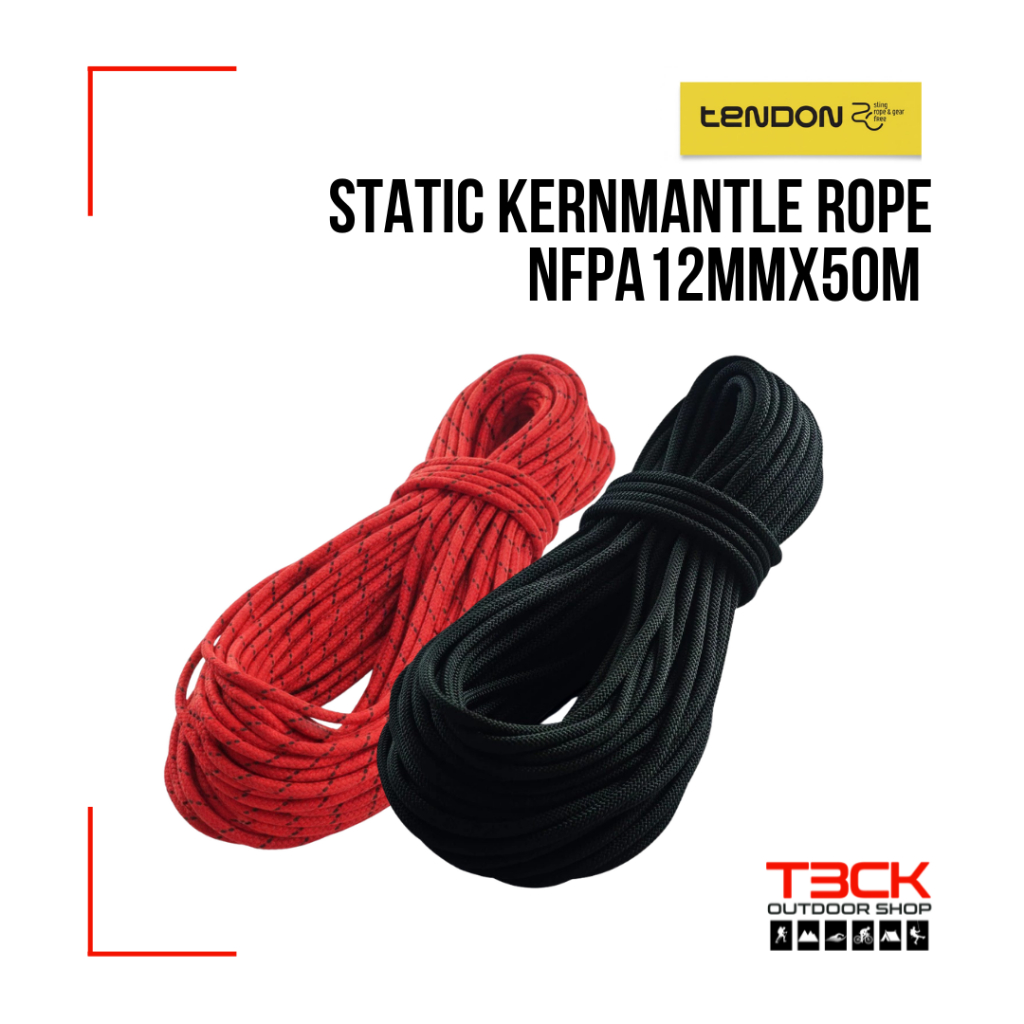 Tendon Static Kernmantle Rope NFPA 12 mm x 50m | Shopee Philippines
