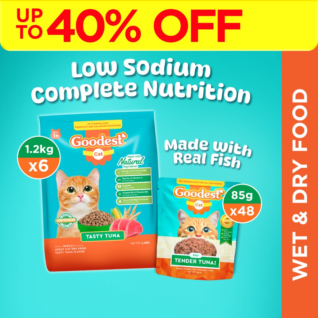 Goodest Adult Cat Dry Food in Tasty Tuna 7.2kg (6 x 1.2kg) with Cat ...