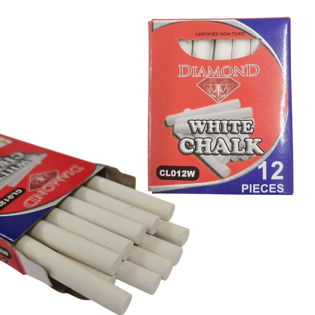 STAIONARY DIAMOND WHITE CHALK CL012W 12PCS PER BOX | Shopee Philippines
