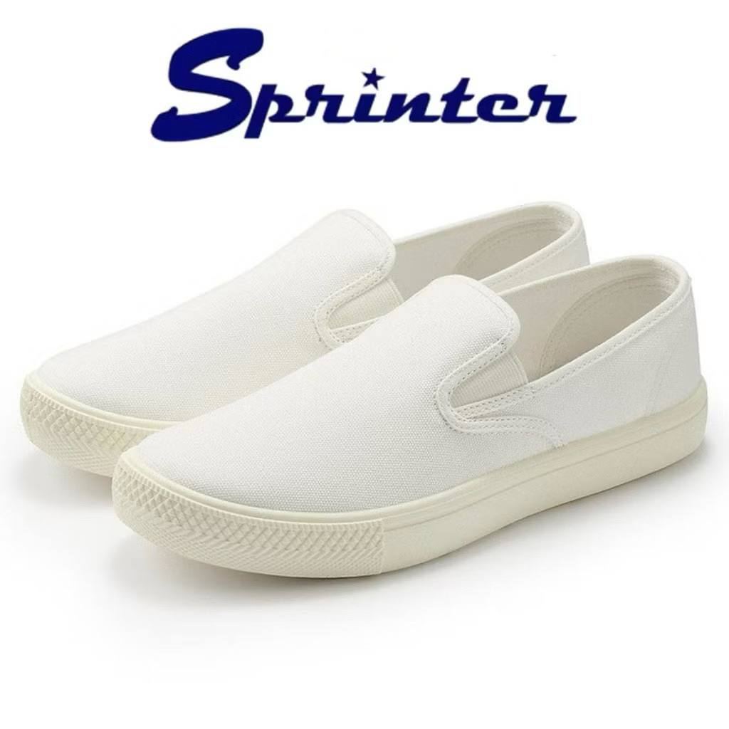 Sprinter Women's slip on white shoes cotton canvas | Shopee Philippines