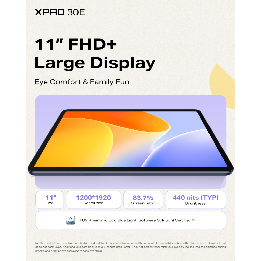 Infinix XPAD 30e 4G LTE + WiFi, 8+256, 120K Free Resources, 11" FHD+ ...