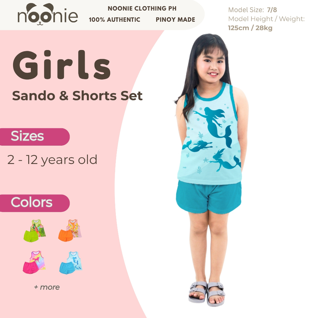 Noonie- Girls Terno (2-12Y) - Racerback Sando & Dolphin Shorts Sets ...