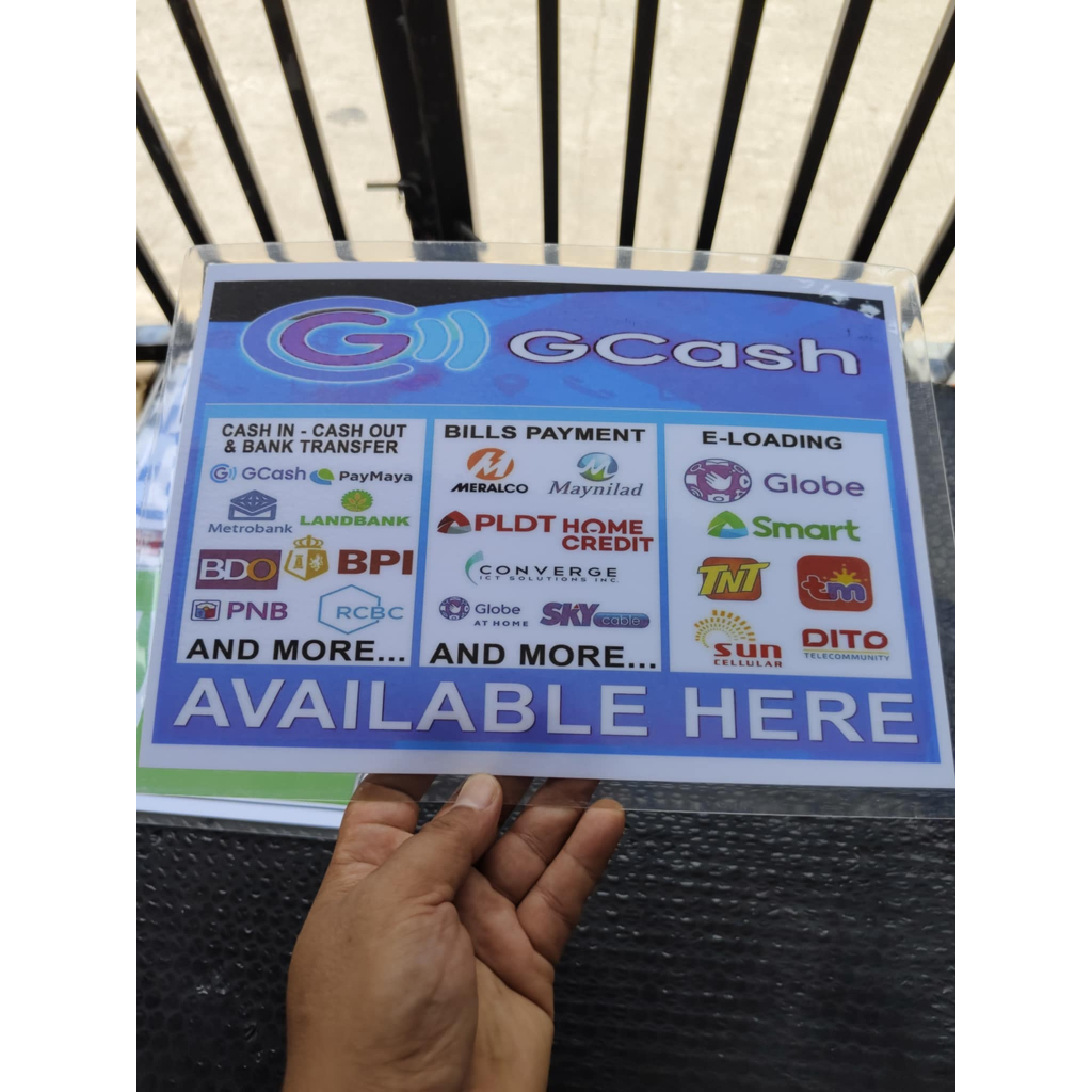 Shop gcash available here signage for Sale on Shopee Philippines
