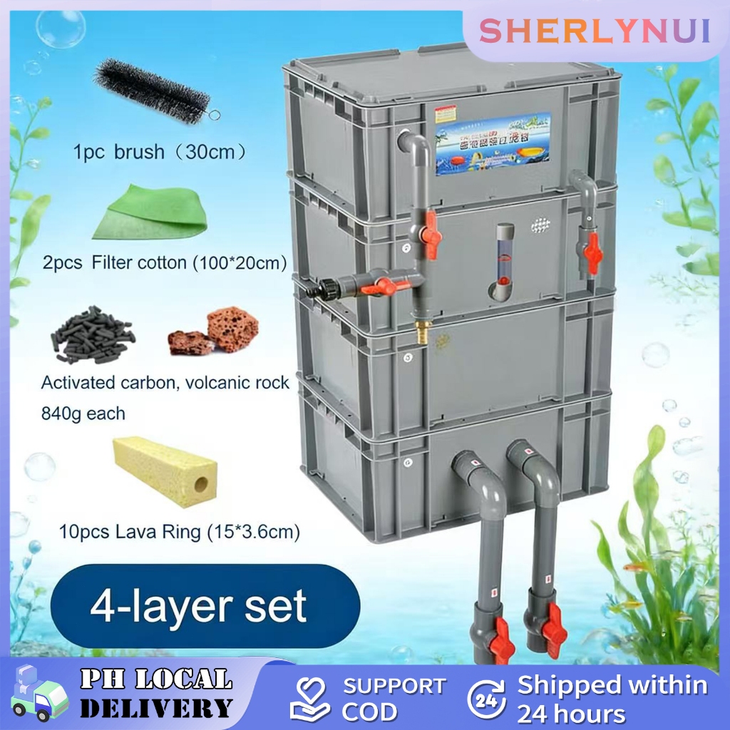 Fish Pond Filter Tank Filter System Water Purification Filter Pond ...