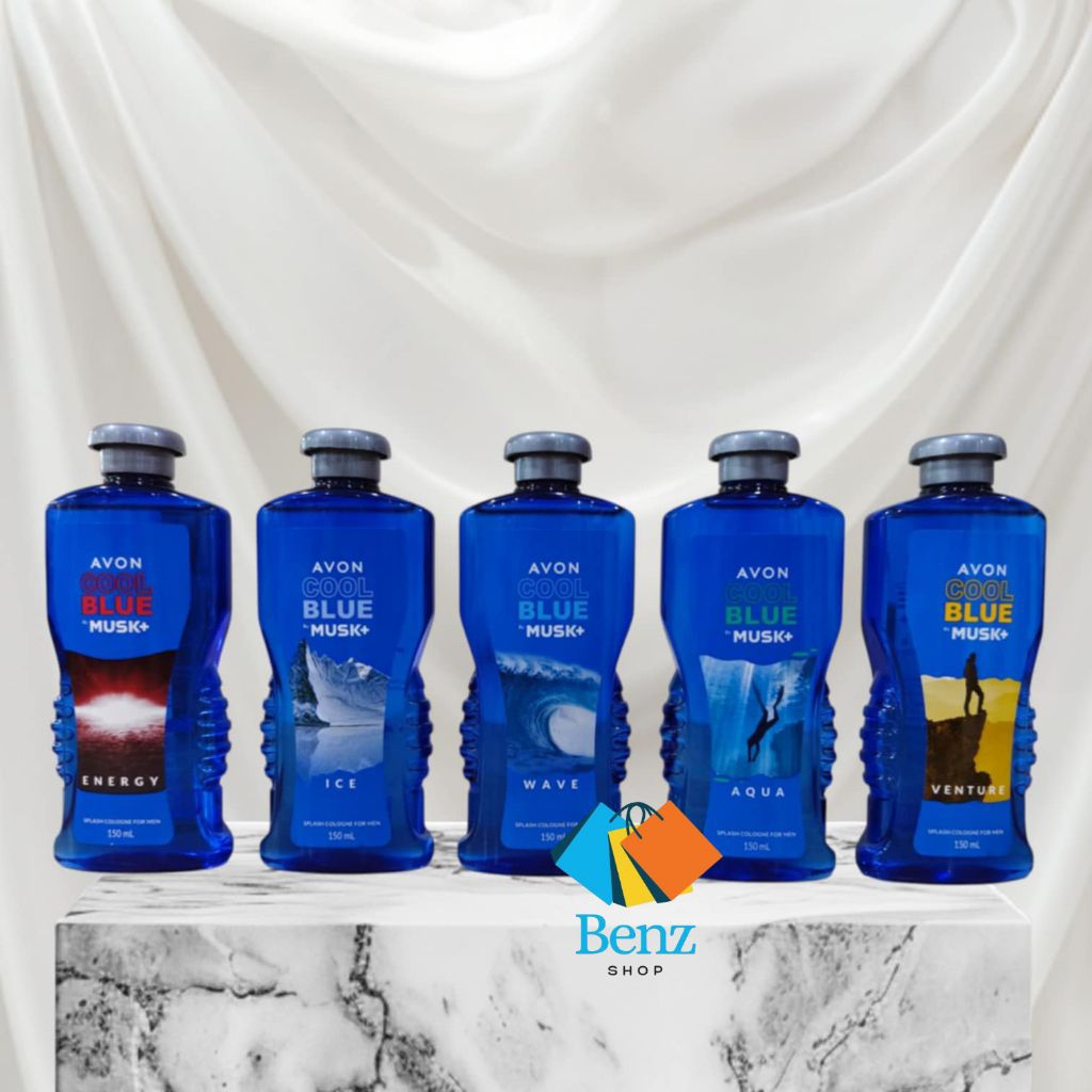 AVON PERFUME COOL BLUE by MUSK+ SPLASH COLOGNE FOR MEN 150ml (aqua ...