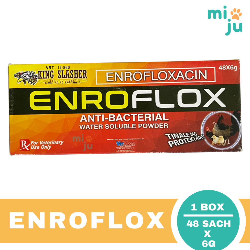 King Slasher Enroflox (1 Box/48 Sachets x 6g) - For Animal Use | Shopee ...