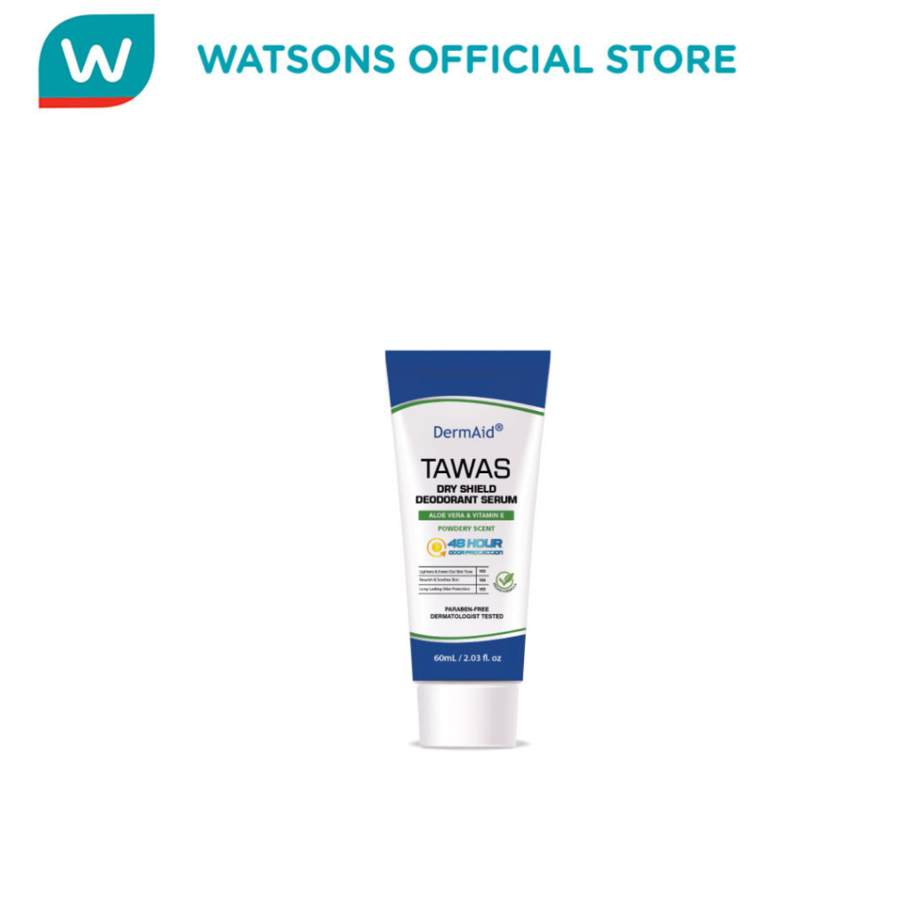 DERMAID Tawas Dry Shield Deodorant Serum Aloe Vera & Vitamin E 60ml ...