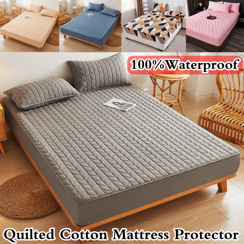Waterproof Bed Sheet Protector With High Quality Quilted Cotton Fabric ...