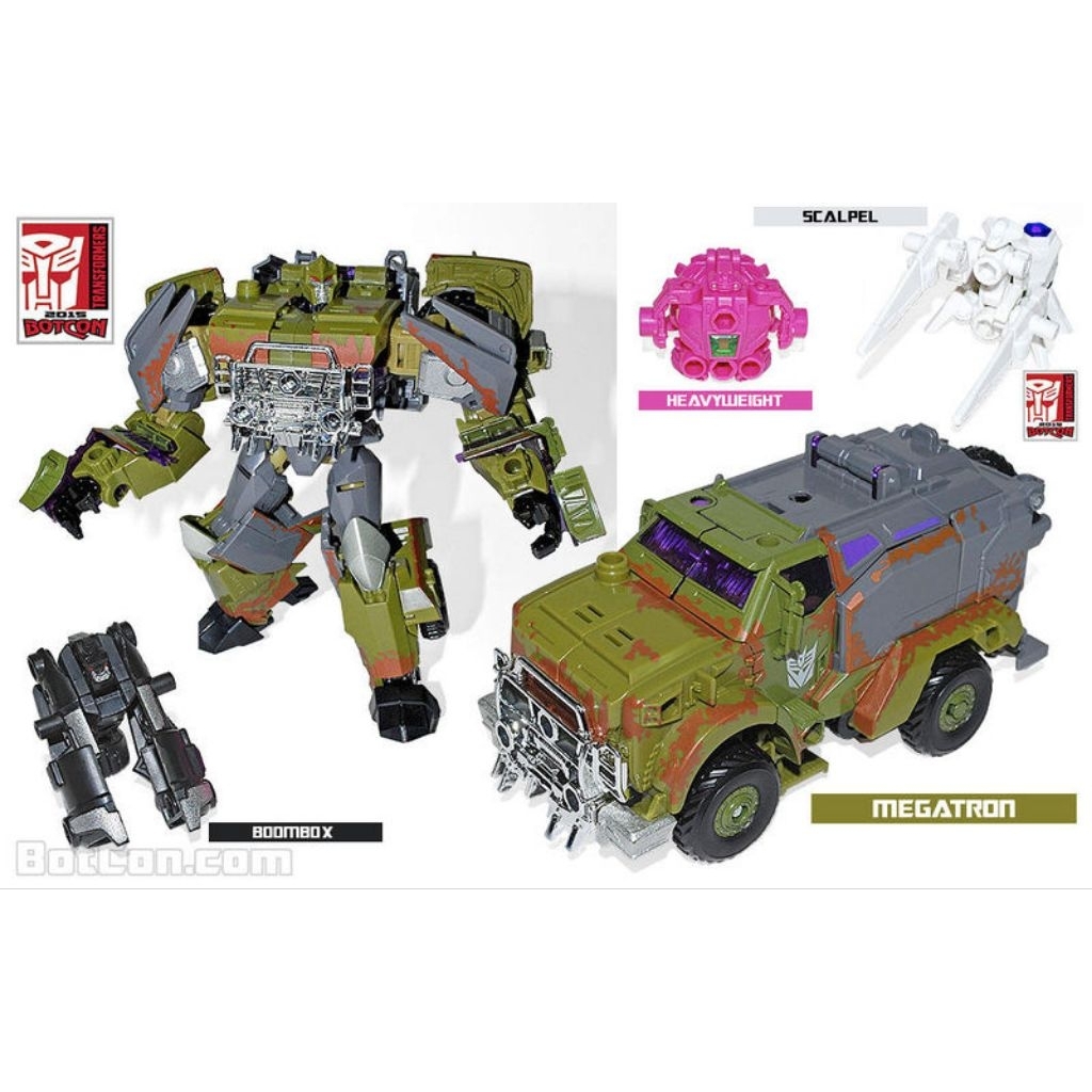 TRANSFORMERS BOTCON TIMELINES MEGATRON w/ SCALPEL, HEAVYWEIGHT ...