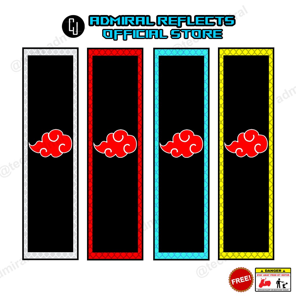 Alloy Top Box Sticker Waterproof Akatsuki Cloud (REFLECTORIZED ...