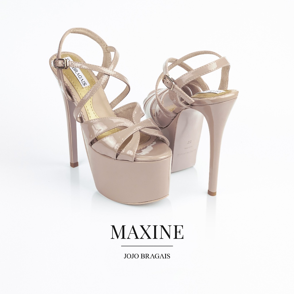 Jojo Bragais Maxine Nude-Glossy 6.5-Inch High Heels | Pageant Heels ...