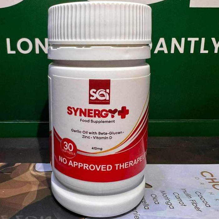 SYNERGY PLUS FOOD SUPPLEMENT GARLIC OIL w/ beta- glucan ,zinc vitamin d ...
