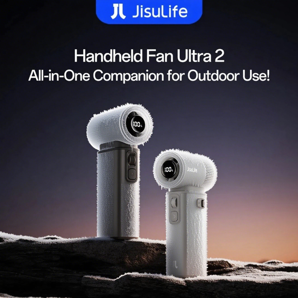 Jisulife Mini Fan Rechargeable 5000mah Handheld Jet Fan Strong Wind 100 ...