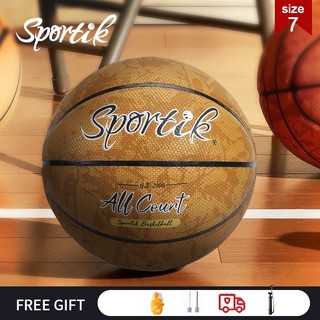 Sportik Basketball Ball Size7 Original PU Basketball Indoor Outdoor ...