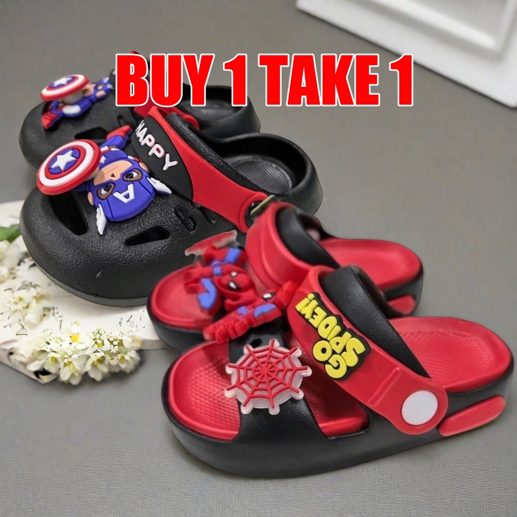 Buy 1 Take 1 Baby Slippers Captain America Children's Slippers For Kid ...