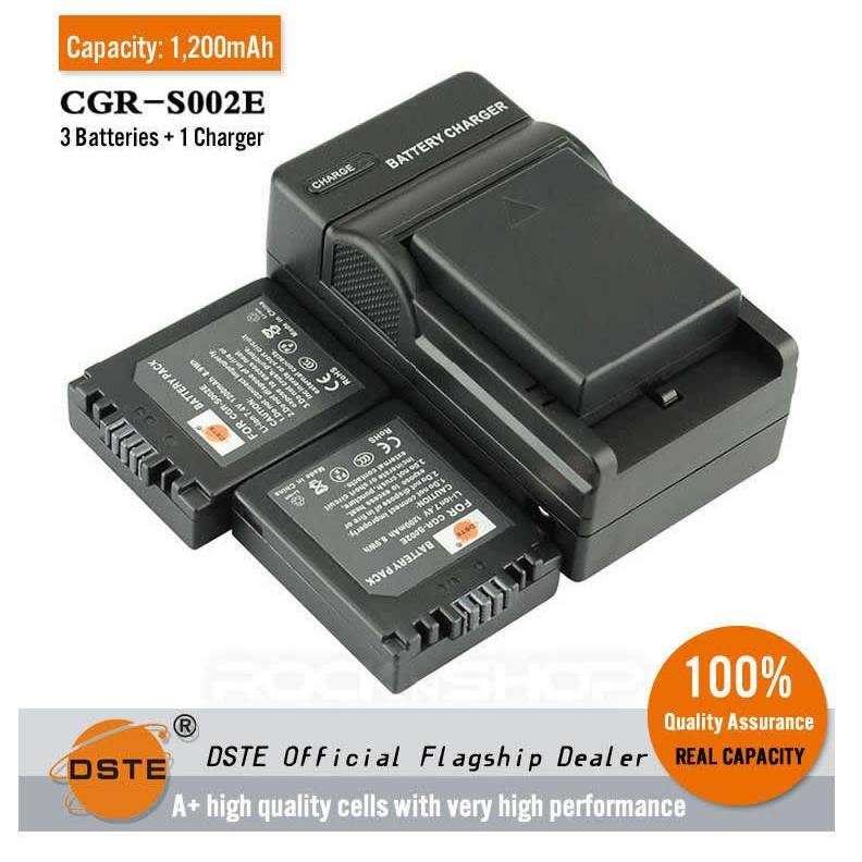 DSTE CGR-S002E CGA-S002 Replacement Battery or Charger DC62 for DMC ...