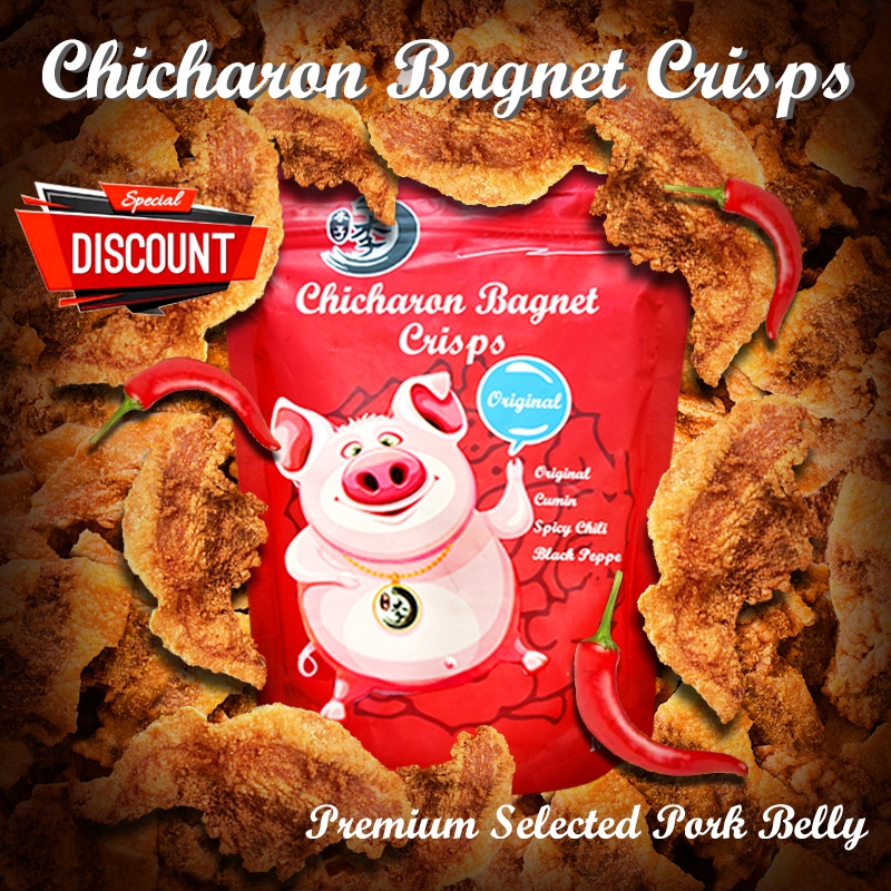 Chicharon Bagnet Crisps - Ready to Eat, Pritong Liempo (Original, Cumin ...
