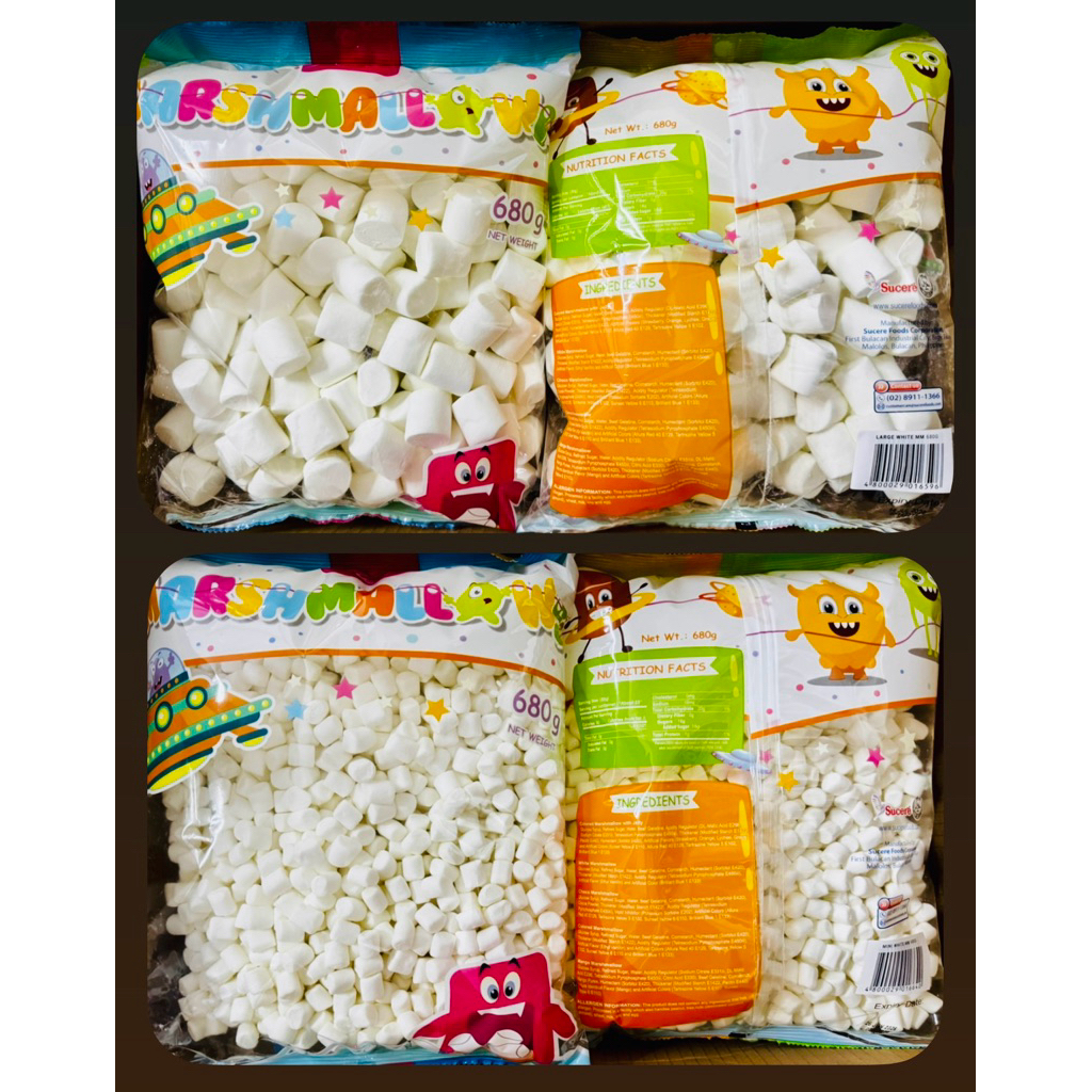 Sucere White Mallows 680g (large & mini) | Shopee Philippines