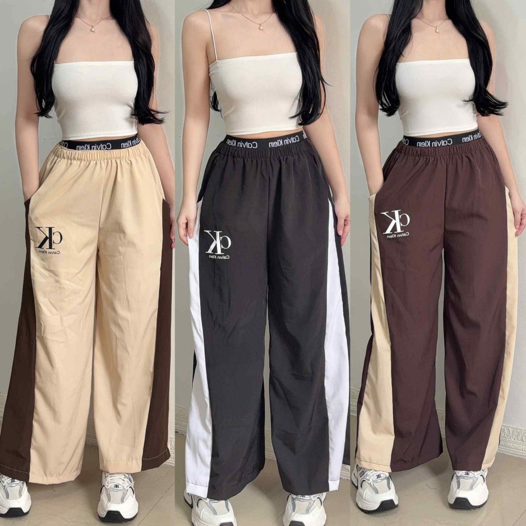 Combi Pants Wideleg CK Garter | fit S up to XL | Shopee Philippines