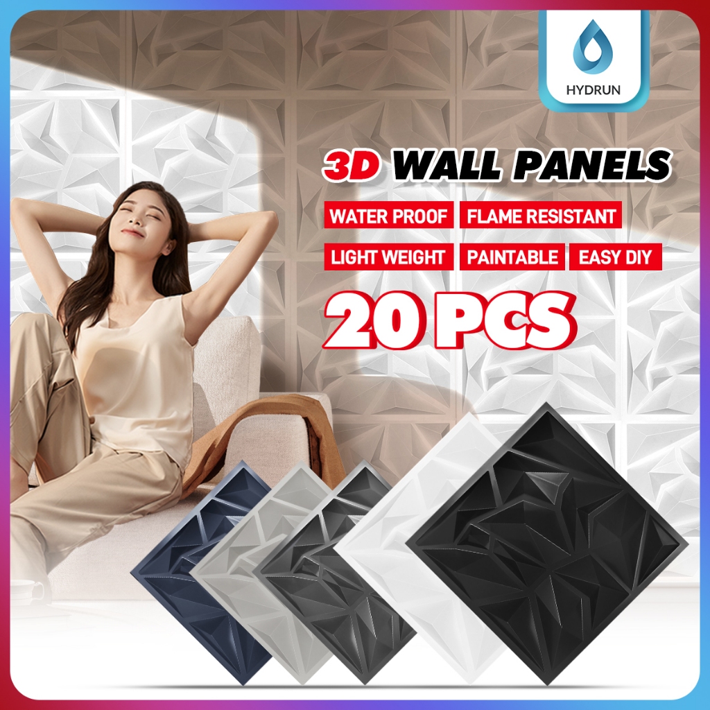 PVC Wall Panel 3D Wallpaper Wall Design Decor Home Living Room ...