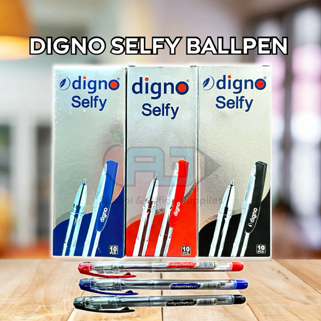 Digno Selfy Ballpen (Black, Blue, Red) | Shopee Philippines