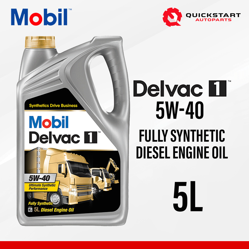 MOBIL 5W-40 Delvac 1 Fully Synthetic Diesel Oil 5Liters / 1Liter ...