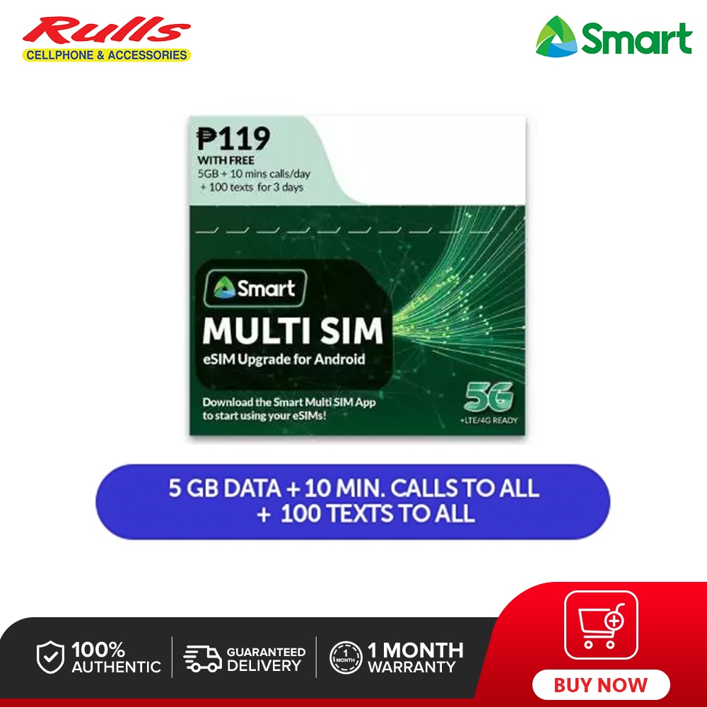 Smart Prepaid Multi SIM with 5GB Data + 10 mins Allnet calls + 100 ...