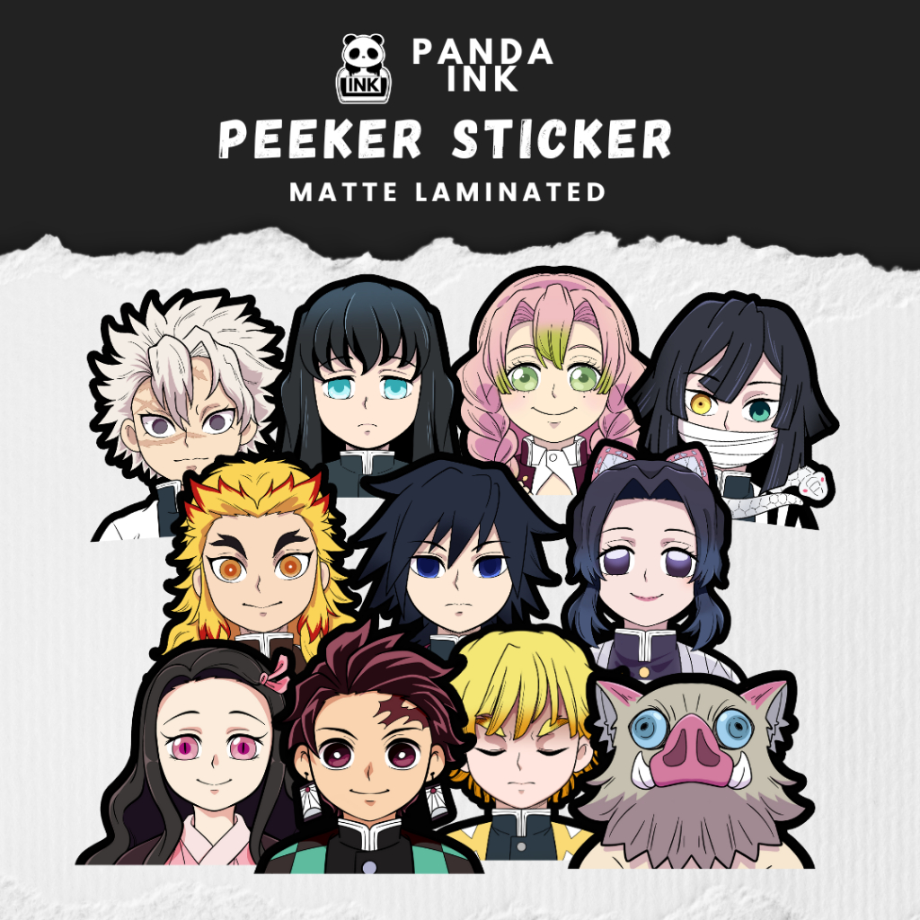 Peeker Sticker Hashira Tanjiro Nezuko Zenitsu Inosuke | Shopee Philippines