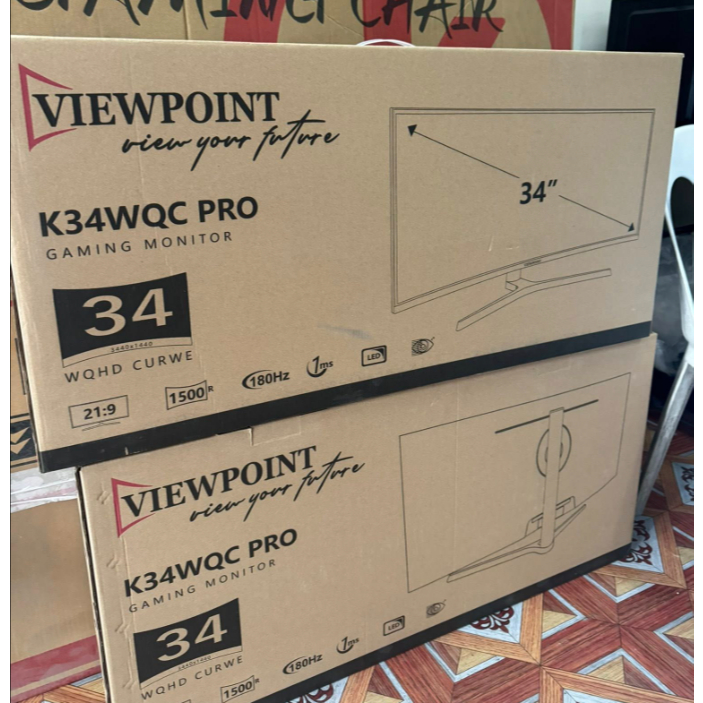 ORIG 34" Viewpoint K34WQC WQHD Ultrawide Curved 165hz Gaming Monitor 34 ...