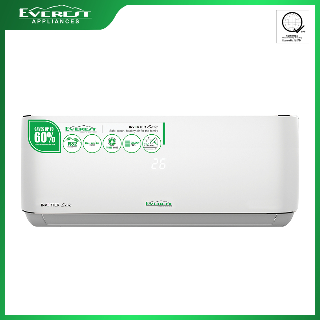 EVEREST 2.0HP Inverter Split Type Aircon/with 1st 10ft. Installation ...