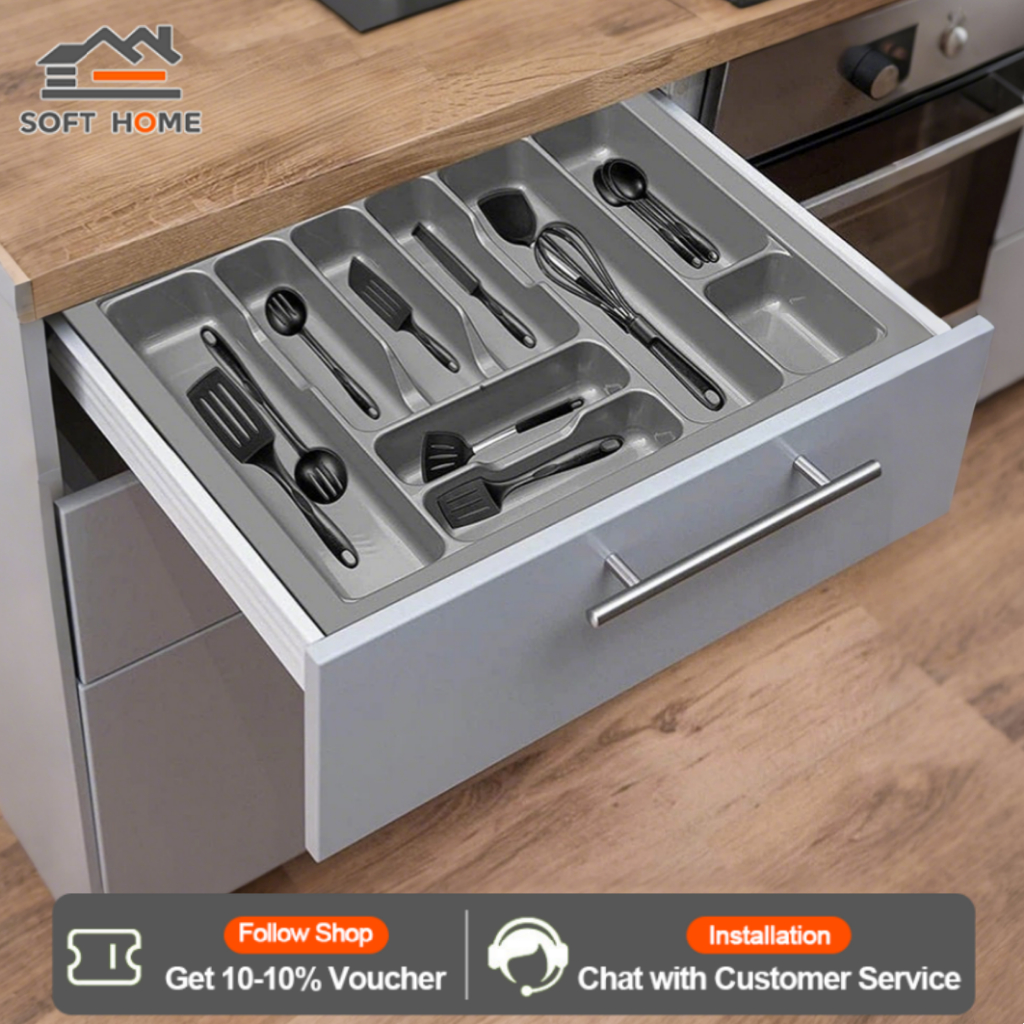 SOFTHOME Spoon Organizer Cutlery Organizer Flatware Storage Utensils ...
