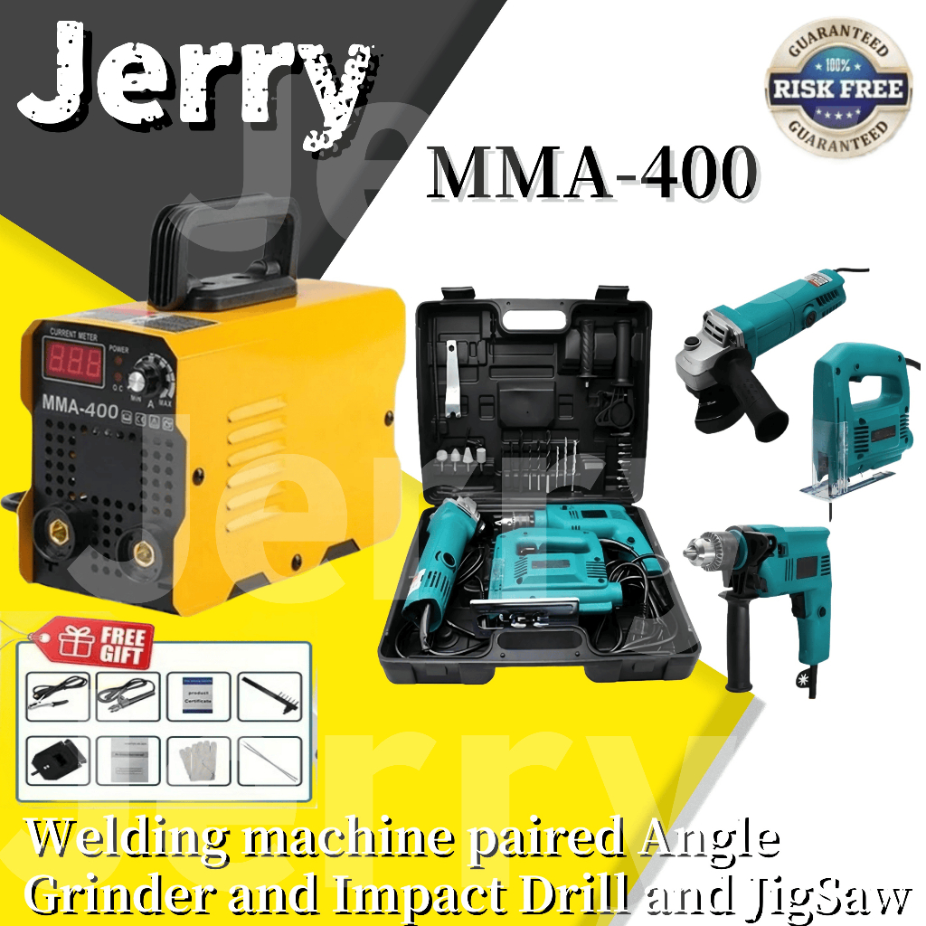 Jerry Angle Grinder And Impact Drill And Jig Saw+MMA-400/800 Portable ...