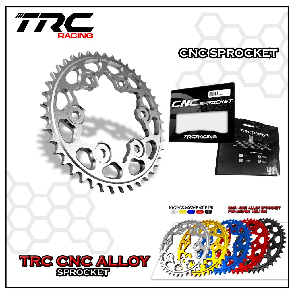 TRC Racing 47T/428 CNC LIGHTEN SPROCKET for SNIPER 150/155 8091 ...