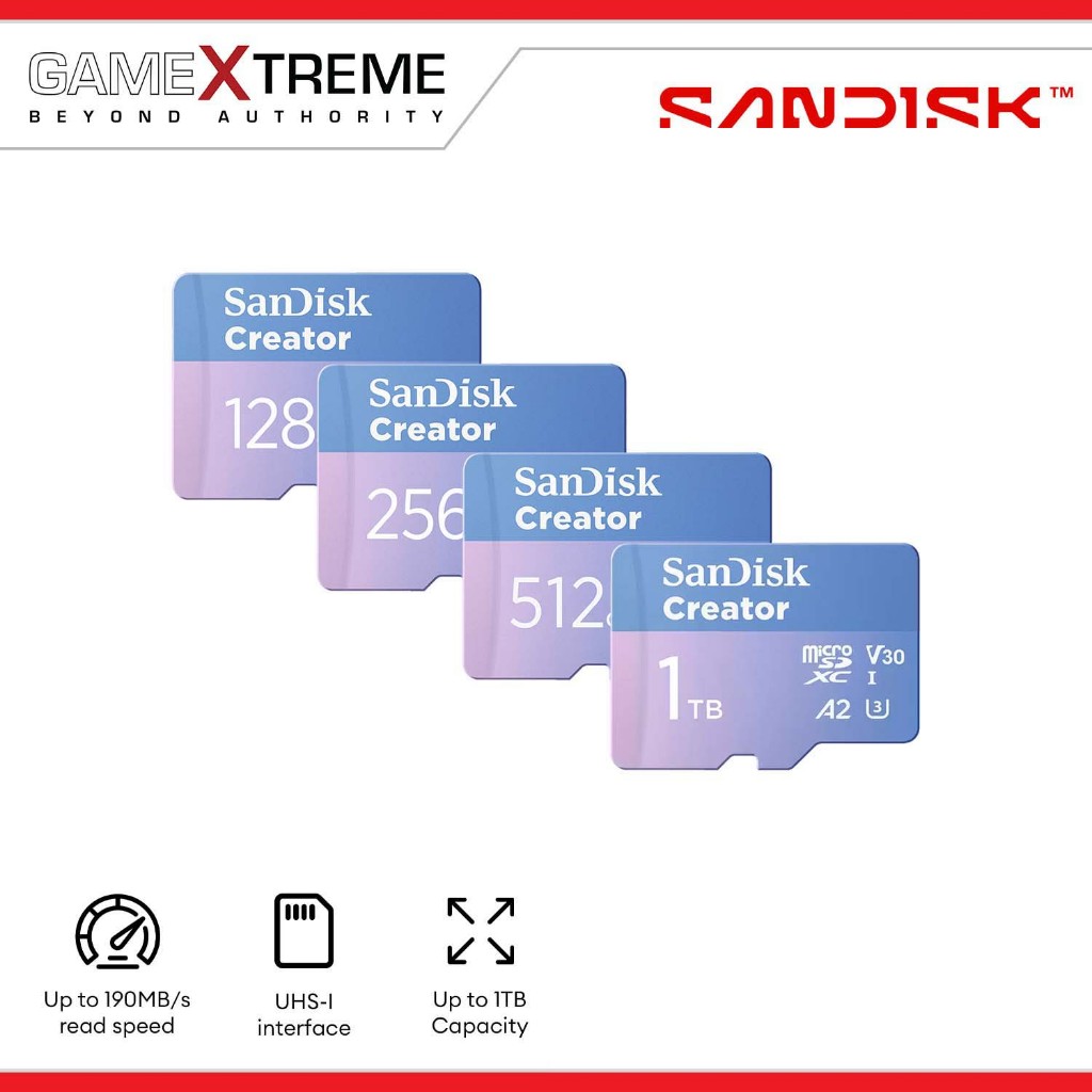 SanDisk Creator microSD Card (512GB+1TB) | Shopee Philippines