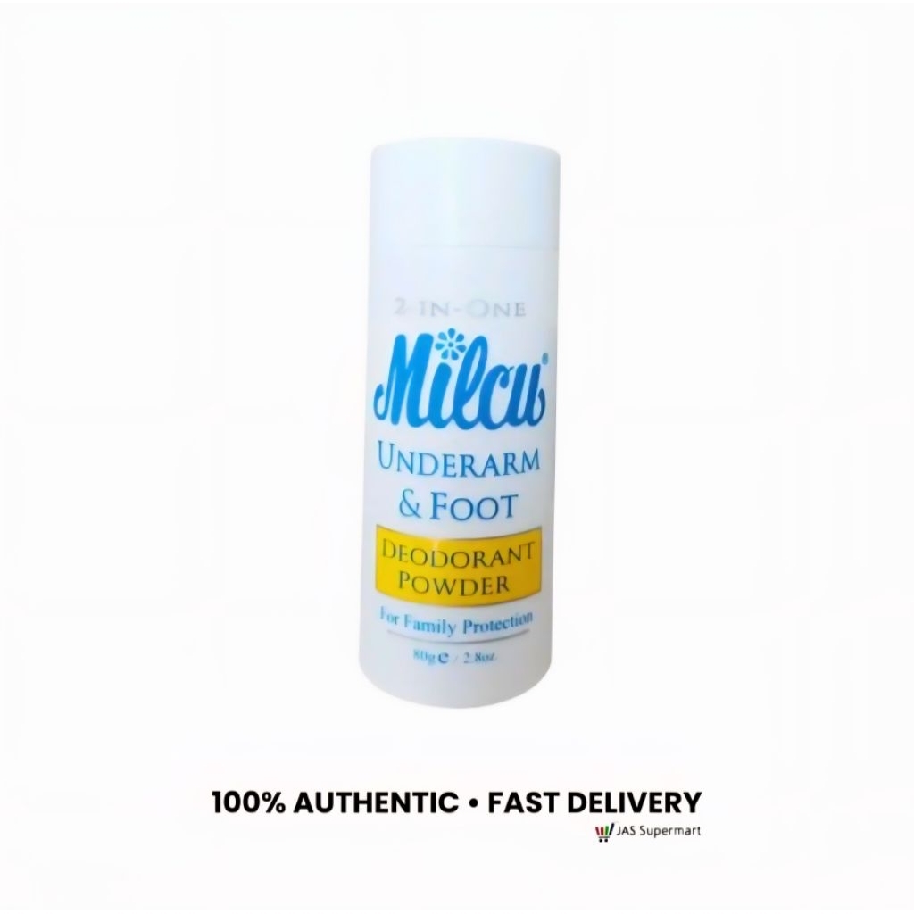 Milcu Underarm & Foot Deodorant Powder 80g • Sweat Control • Odor ...