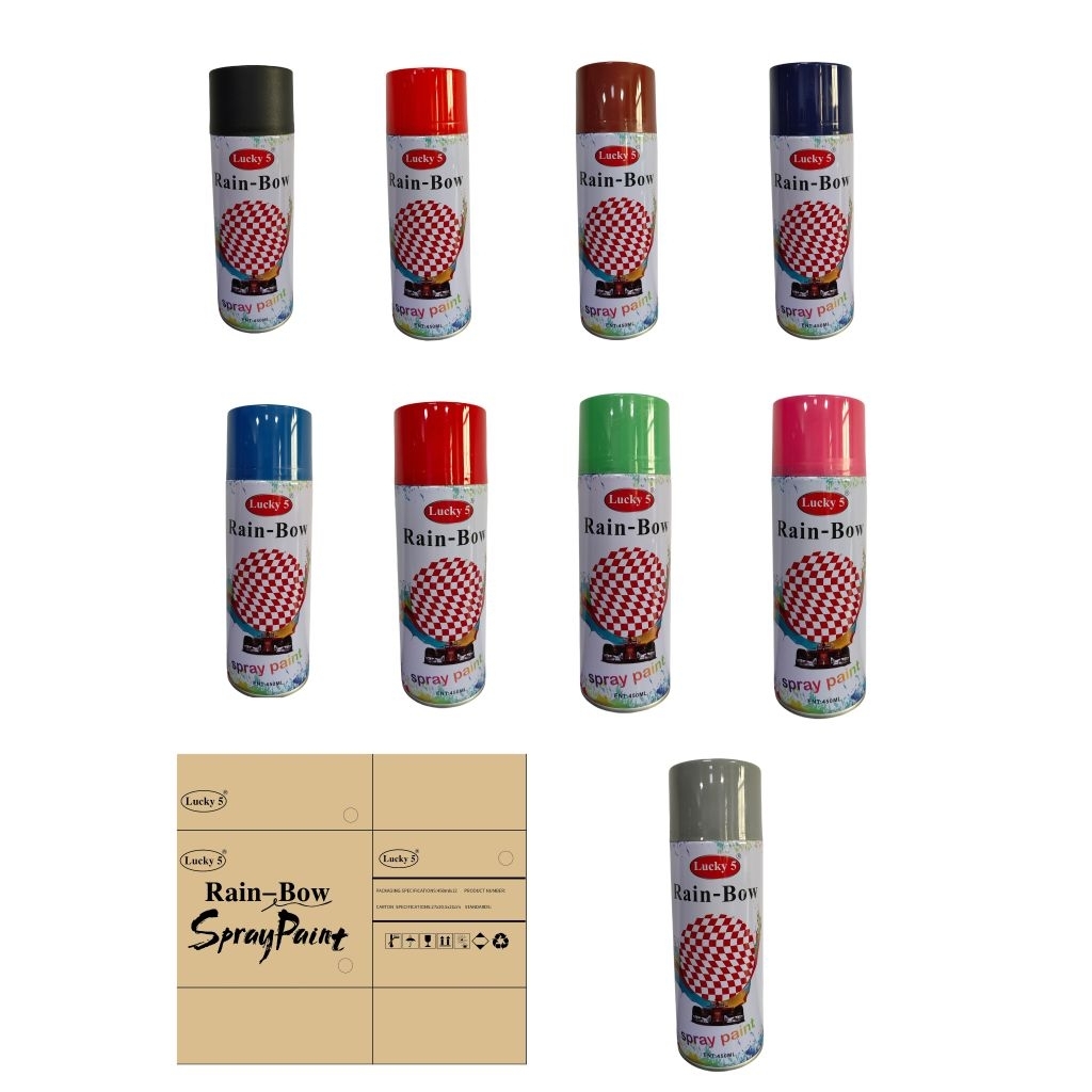 Lucky 5 Rainbow spray paint ENT450ML | Shopee Philippines
