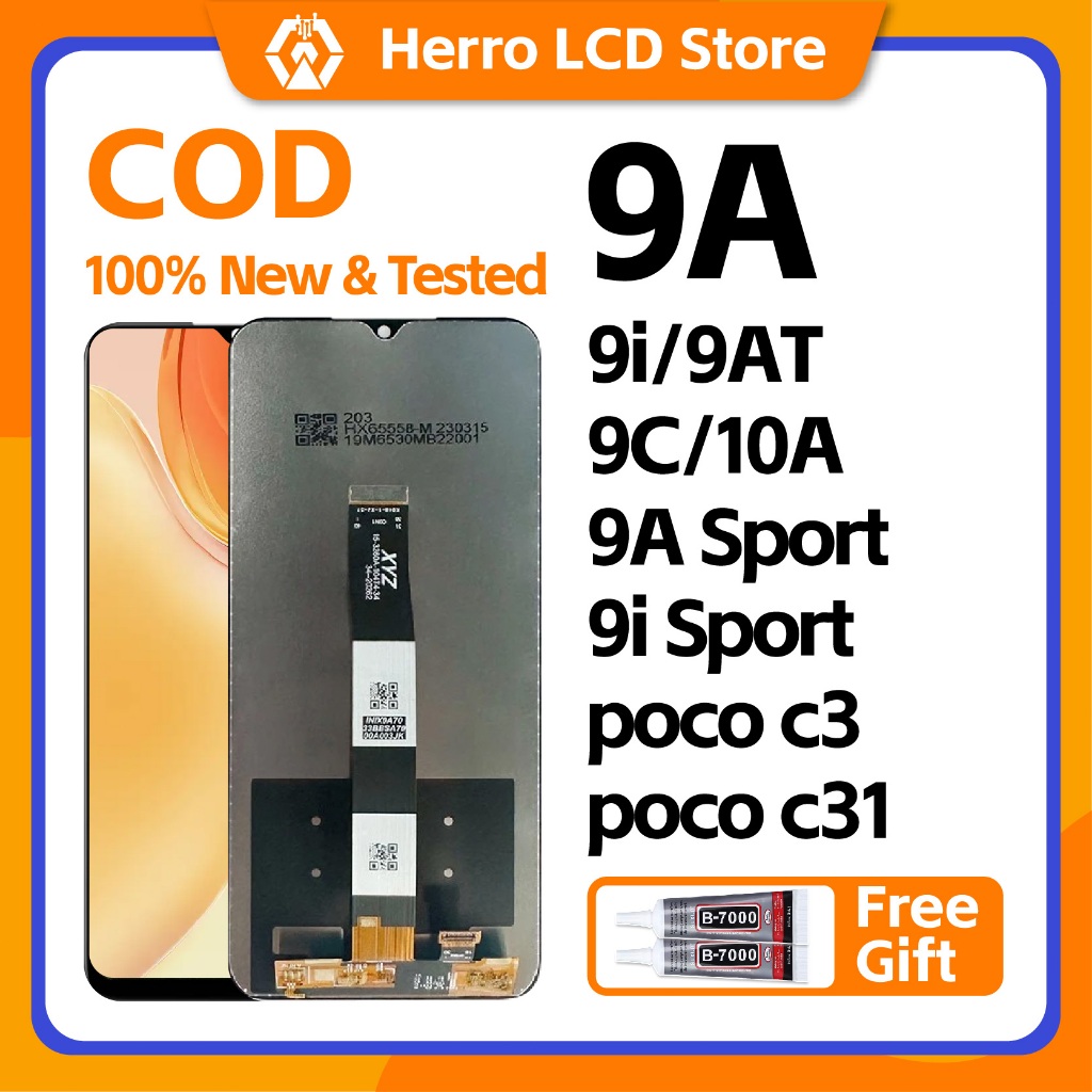 LCD For Redmi 9A / 9C / 9i / 9T / 10A / 9AT / Poco C3 / C31 / M3 ...